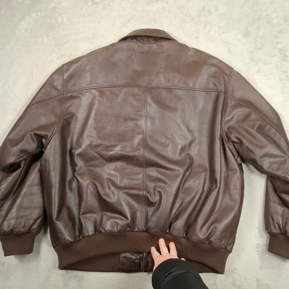 Orvis Leather Jacket Mens XL Brown Shooting Field Sports Vintage A2 | eBay