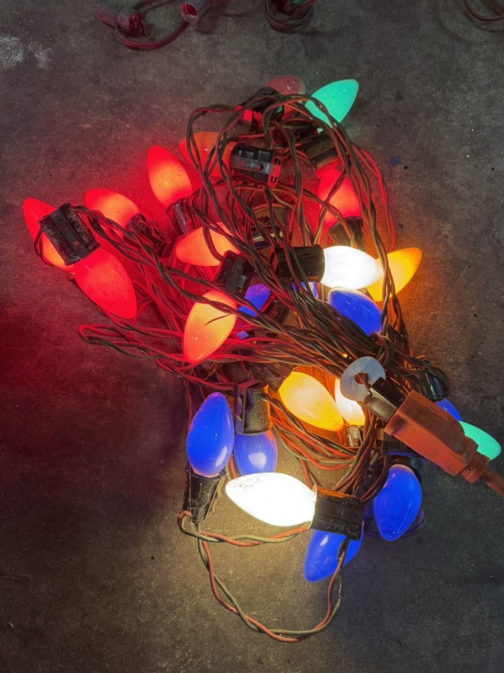 Lot Of 12 Vintage Christmas String Lights C7 C9 & More Tested Noma ...