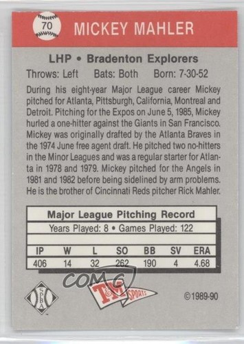 1989-90 T&M Senior Professional Baseball Association Box Set Mickey ...