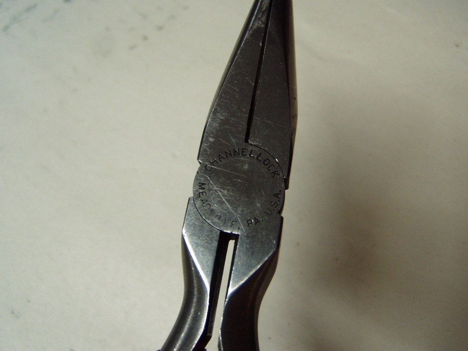 VINTAGE CHANNELLOCK No. 3026 B Bell System NEEDLE NOSE PLIERS Orange ...