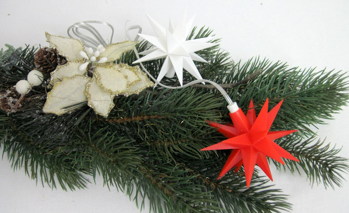 Baby-Stern 18 Zacken Rot, 8 cm LED und Timer, batteriebetrieben | eBay.de