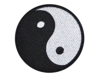 Black & White Ying Yang Embroidered Morale Patch Hook Backed for UBACS ...