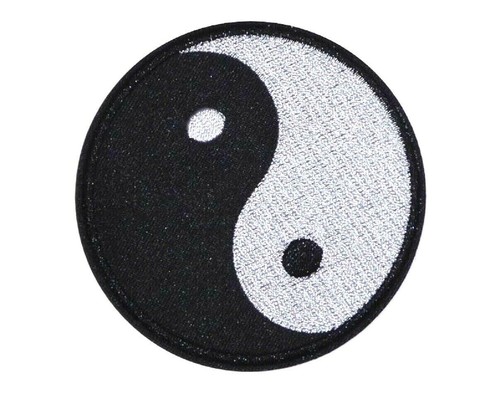 Black & White Ying Yang Embroidered Morale Patch Hook Backed for UBACS ...
