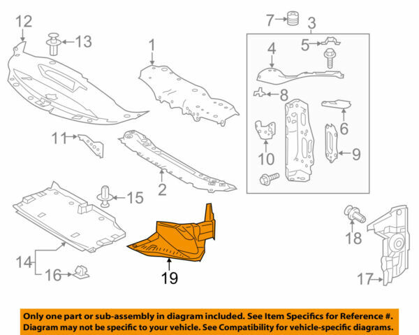 53209-53070 Toyota Duct, cool air intake 5320953070, New Genuine OEM ...