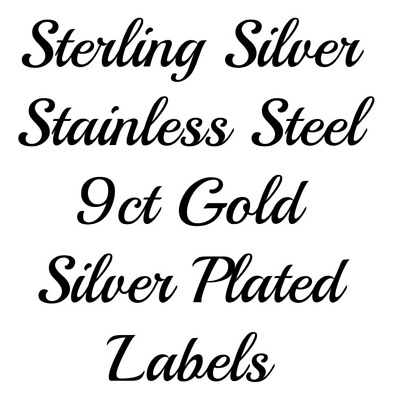 Self Adhesive Jewellery Stickers Labels Sterling Silver, 9ct, Stainless ...