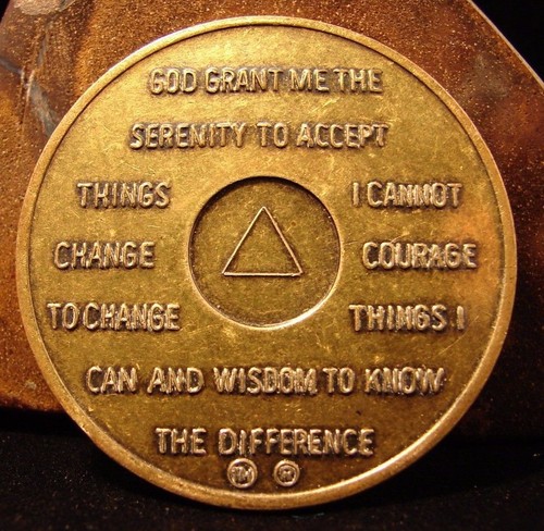 Rare Alcoholics Anonymous 18 Year SYMBOL BACK Medallion Chip Coin Token ...