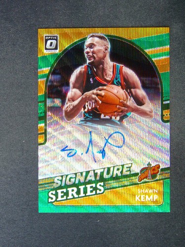 2021-22 Panini Donruss Optic Shawn Kemp Signature Series Auto Green ...