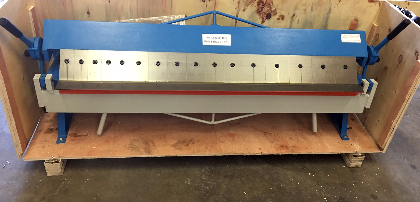 48" Pan Hand Brake Box Bender Bending Removable Fingers 16 Gauge SALE ...