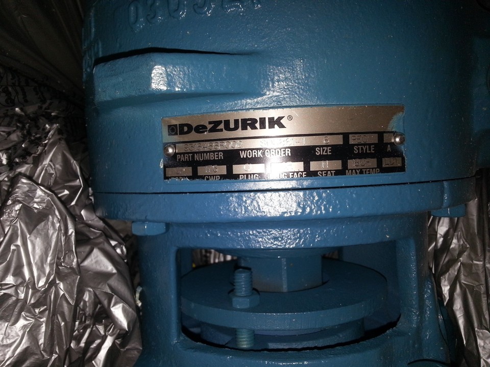 DeZurik 6" PEC Style, CI Body, 175CWP, CR Plug Face, N Seat, LD1, Plug ...