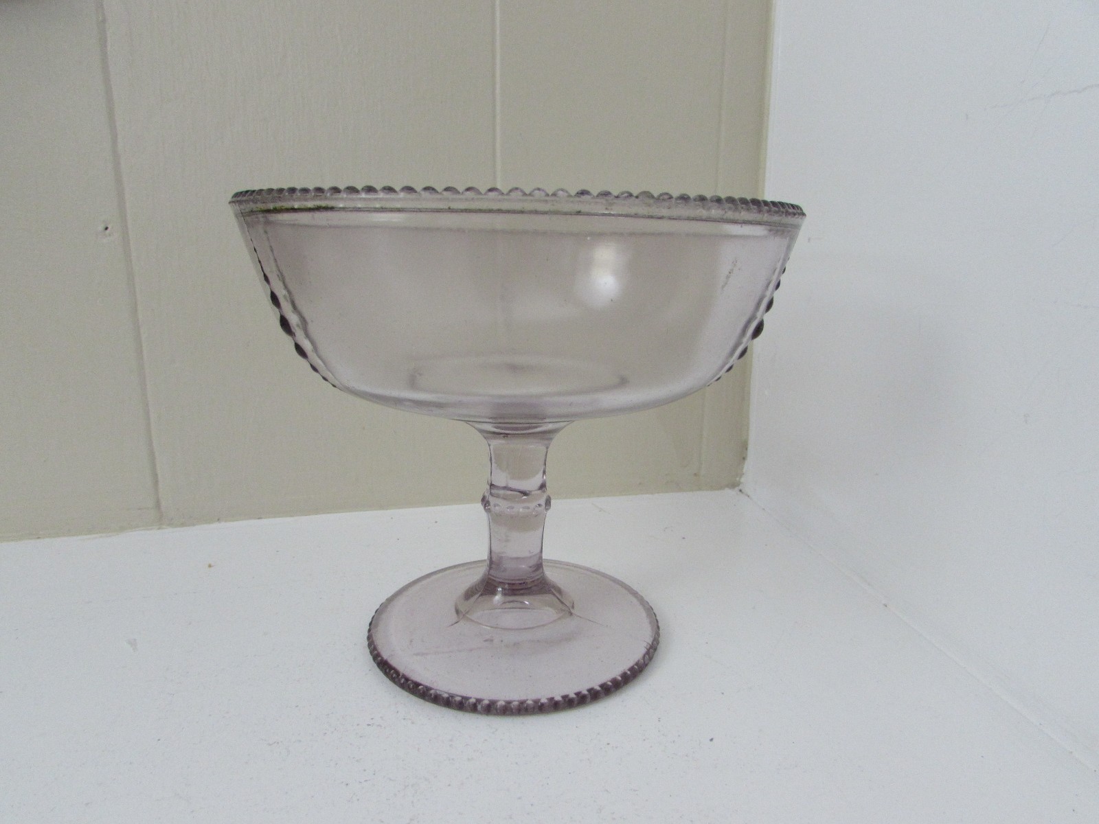 1905 EAPG Compote Bead Column by D.C. Jenkins, Kokomo & Indiana Glass ...