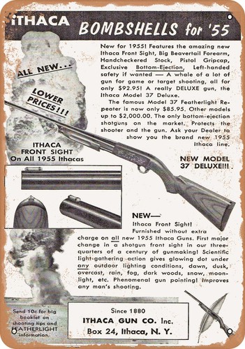 METAL SIGN - 1955 Ithaca Guns - Vintage Look | eBay