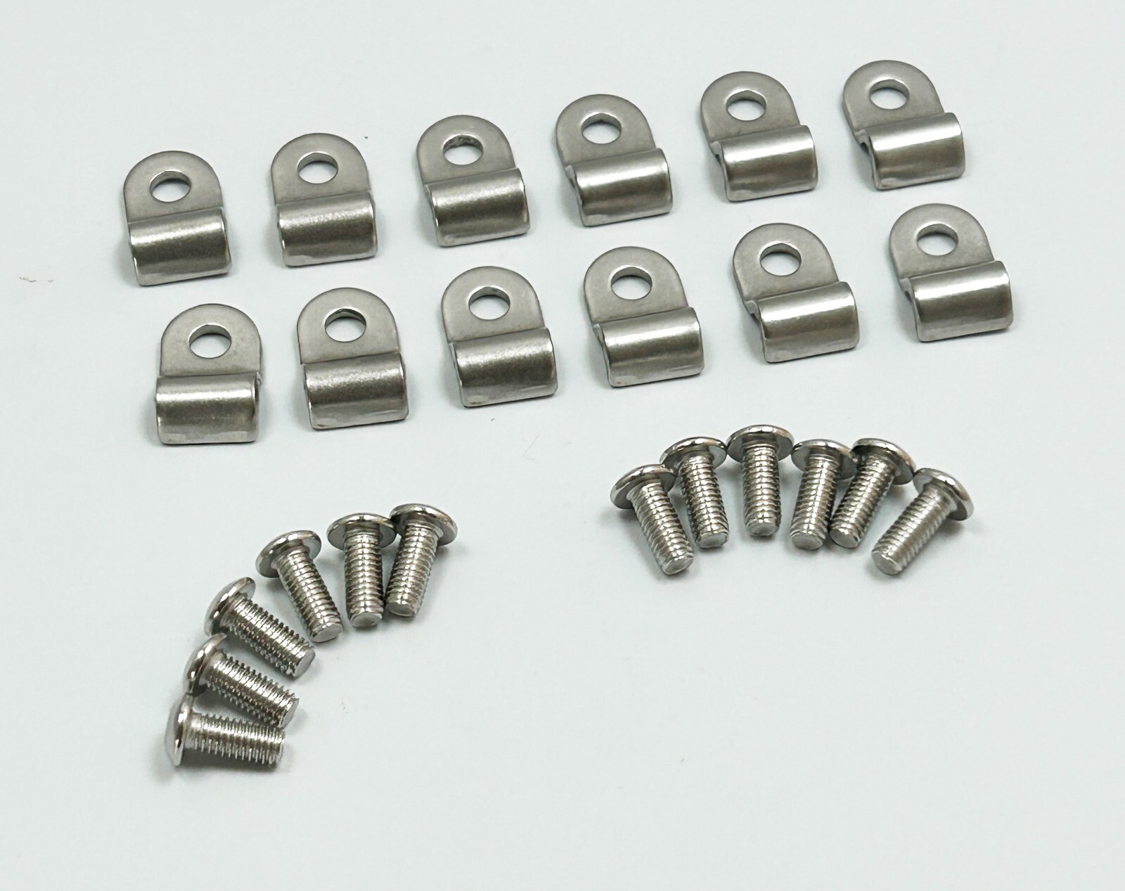 3/16" Stainless Steel 48pc Brake Line Clamp & Screw Street Rod Custom ...