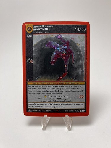 Metazoo Cryptid Nation Card Bunny Man 43/159 2nd Edition Reverse Holo ...