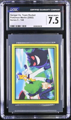 GENGAR vs Team Rocket Series 5 144 2002 TOPPS POKEMON MERLIN STICKER ...