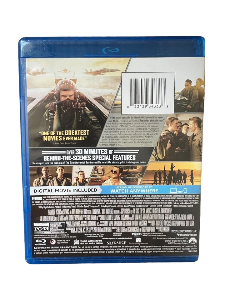 Top Gun: Maverick (DVD, 2022) 32429343352 | eBay