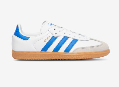 adidas Originals Samba White Blue JP5482 SZ 4Y-7Y Boys Womens | eBay