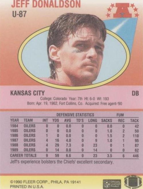 Las mejores ofertas en 1990 Fleer Update Jeff Donaldson #U-87 | eBay