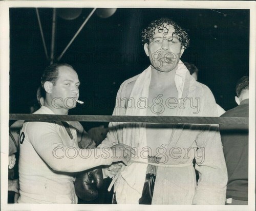 1939 Press Photo Battered Boxer Max Baer Sr 1930s Lou Nova Fight | eBay