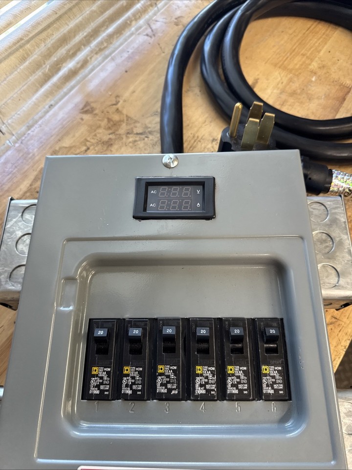 50 AMP AC Power Distro Panel Breakout Box 120V Live Sound Stage RV | eBay