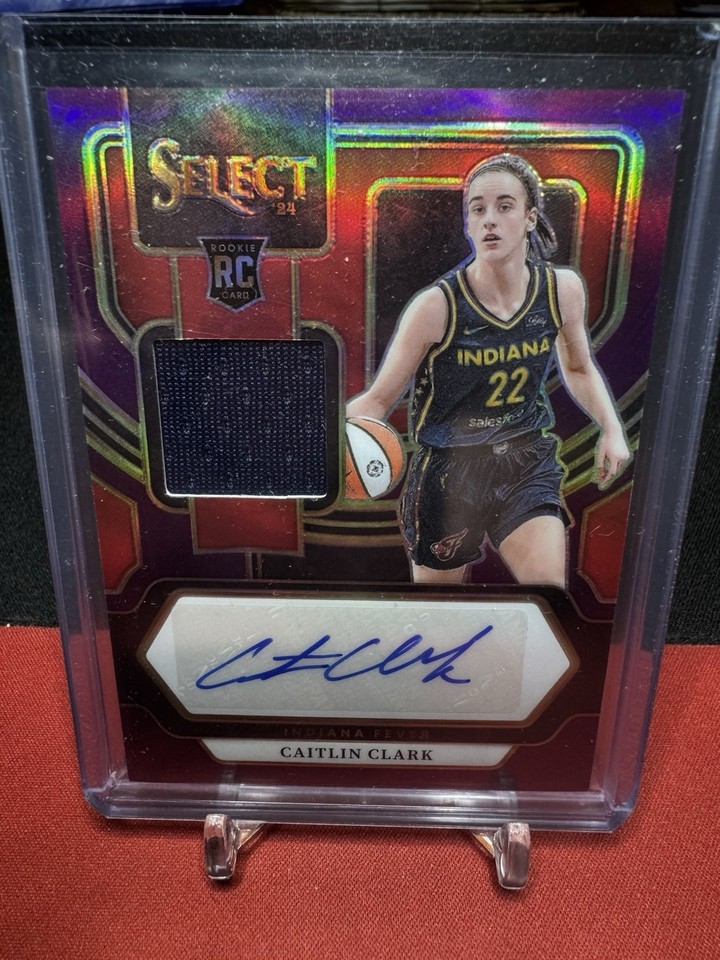 2024 Select WNBA Caitlin Clark RC AUTO-PATCH Purple Prizm /99 | eBay