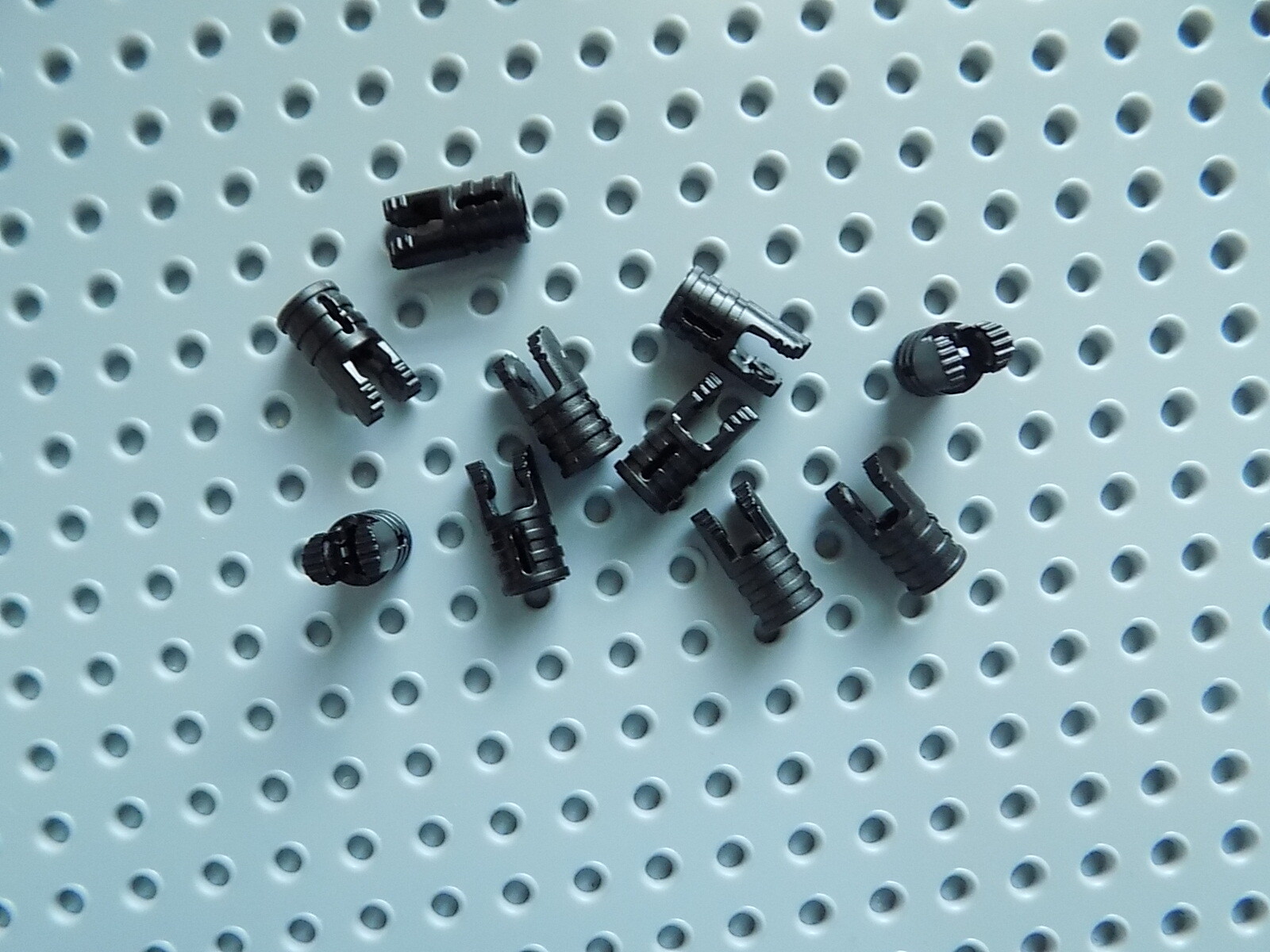 10 Lego Black Hinge Cylinder 1x2 Locking 2 Fingers Teeth Axle Hole | eBay
