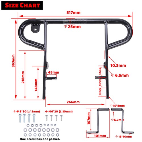 For 2006-2023 Yamaha Raptor 700R / 700 ATV Wide Grab Bar Rack Mounted ...