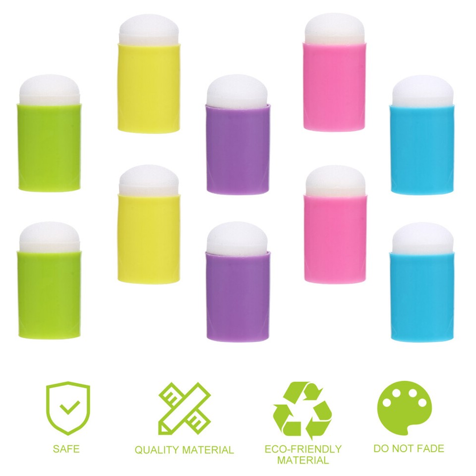 10 Pcs Toddlers Finger Smudge Tool Paints for Children Sponge Sleeves ...