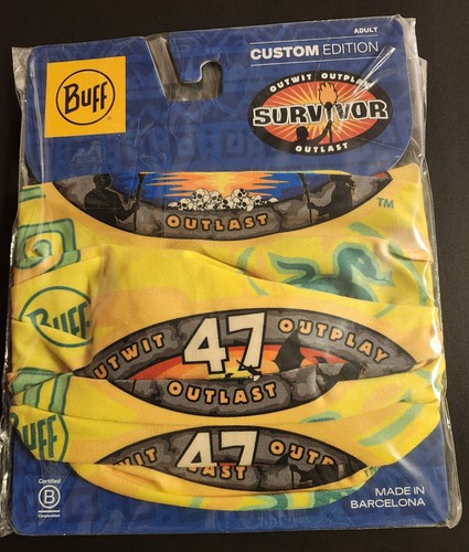Survivor 47 Gata Tribe Yellow Buff-On Card Never Worn-Factory Sealed ...