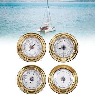 4Pcs Thermometer Hygrometer Barometers Clock for Warehouses Sailing ...