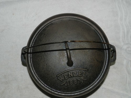 Wenzel 1887 12" Cast Iron Dutch Oven with Bail Handle and Lid Excellent ...