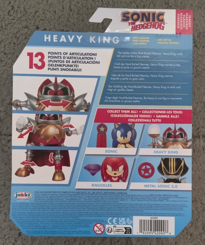 Sonic The Hedgehog 4" Articulated Action Figure Heavy King | eBay