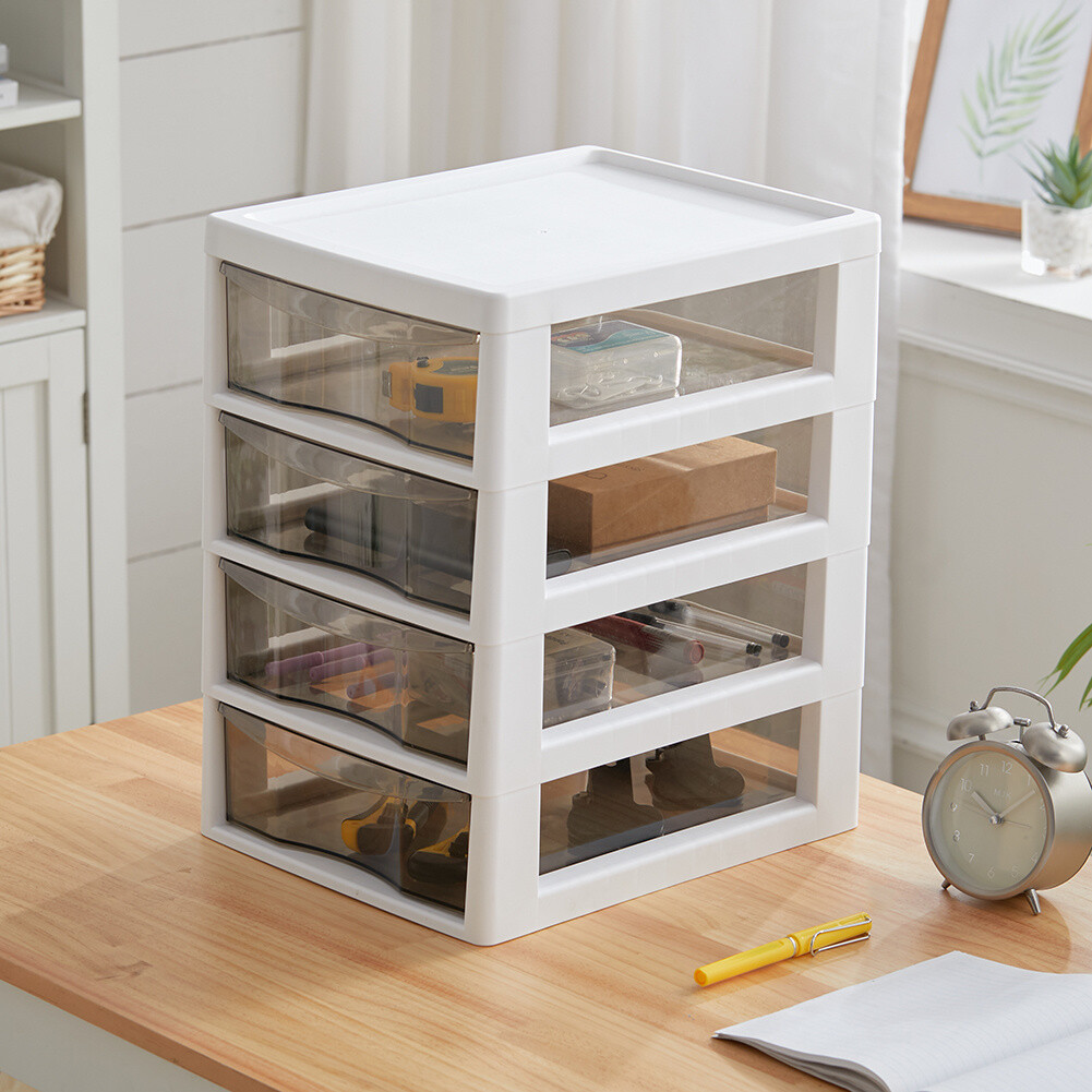 Plastic Chest of 4/5/6 Tiers Drawers Storage Trolley Tower Unit Table ...