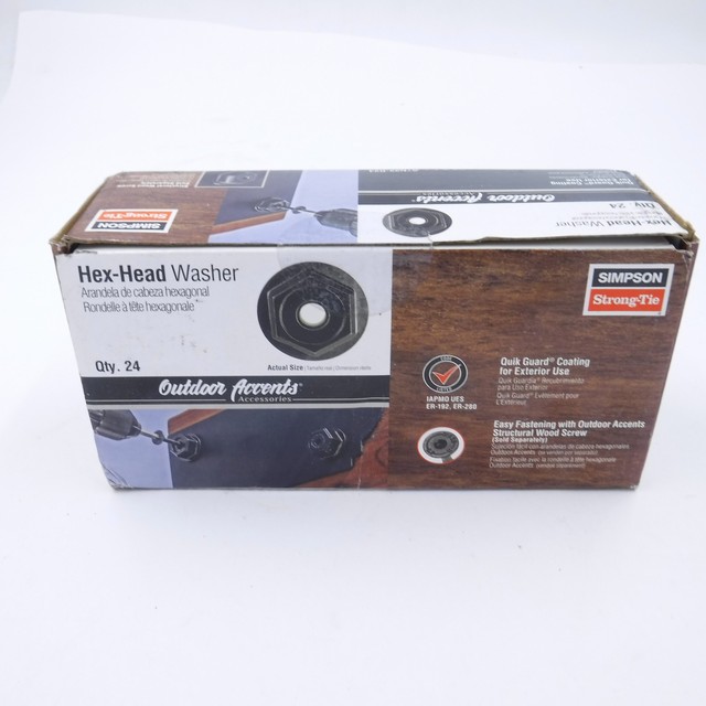 Simpson Strong-Tie STN22-R24 Powder Coated Hex Washer Head - Black ...