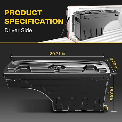 For Nissan Titan H61 2016-2022 Lockable Storage Box Case Truck Bed ...