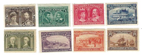 Canada 1908 Set 300th Year Anniversary of Founding of Quebec rare Mint ...
