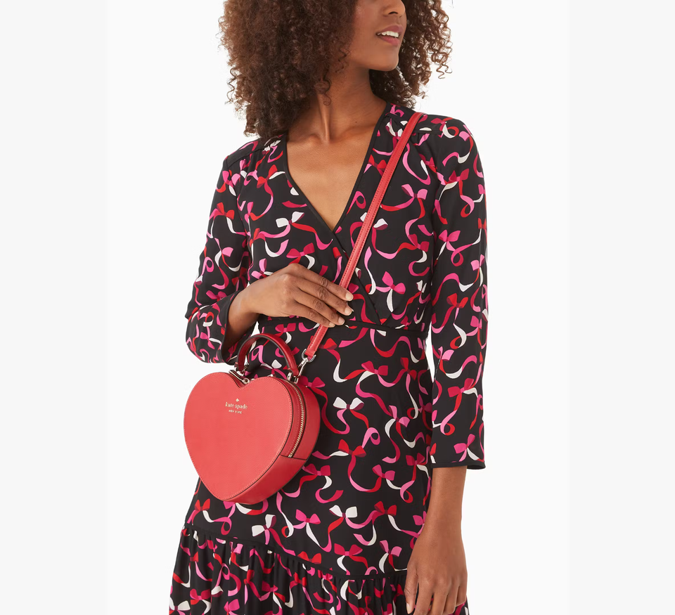 Kate Spade Love Shack Heart Crossbody Bag Red Candied Cherry WKR00339 ...