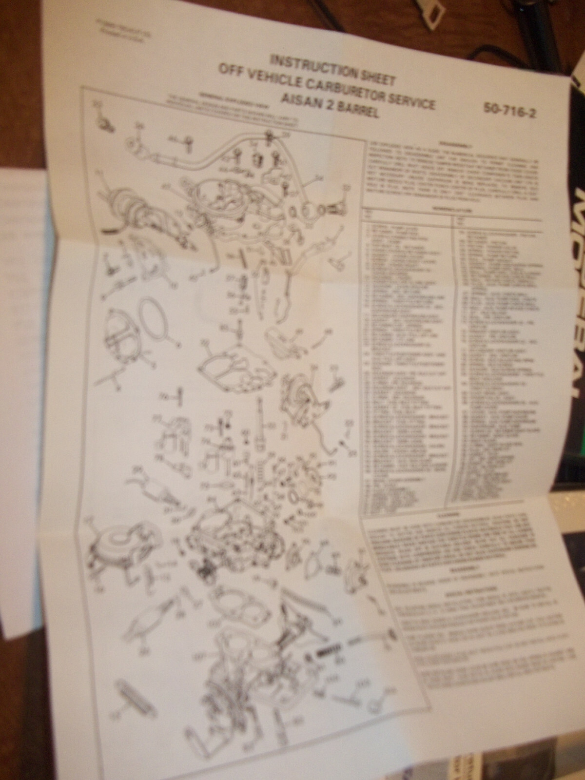 Carter Zip Kit 902-1283A Aisan 2 barrel carburetor service kit | eBay