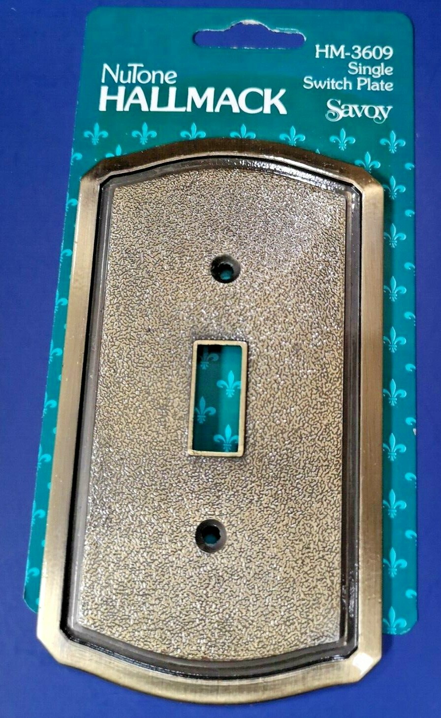 NuTone SWITCH PLATE Single Gang ANTIQUE BRASS Decorative Beveled NEW HM ...