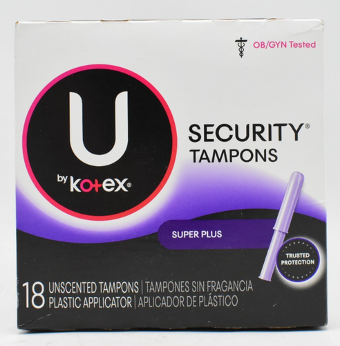U by Kotex Super Plus Security Tampons Unscented 18 Count - New ...