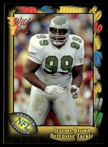 1991 Wild Card Jerome Brown Philadelphia Eagles #93 | eBay
