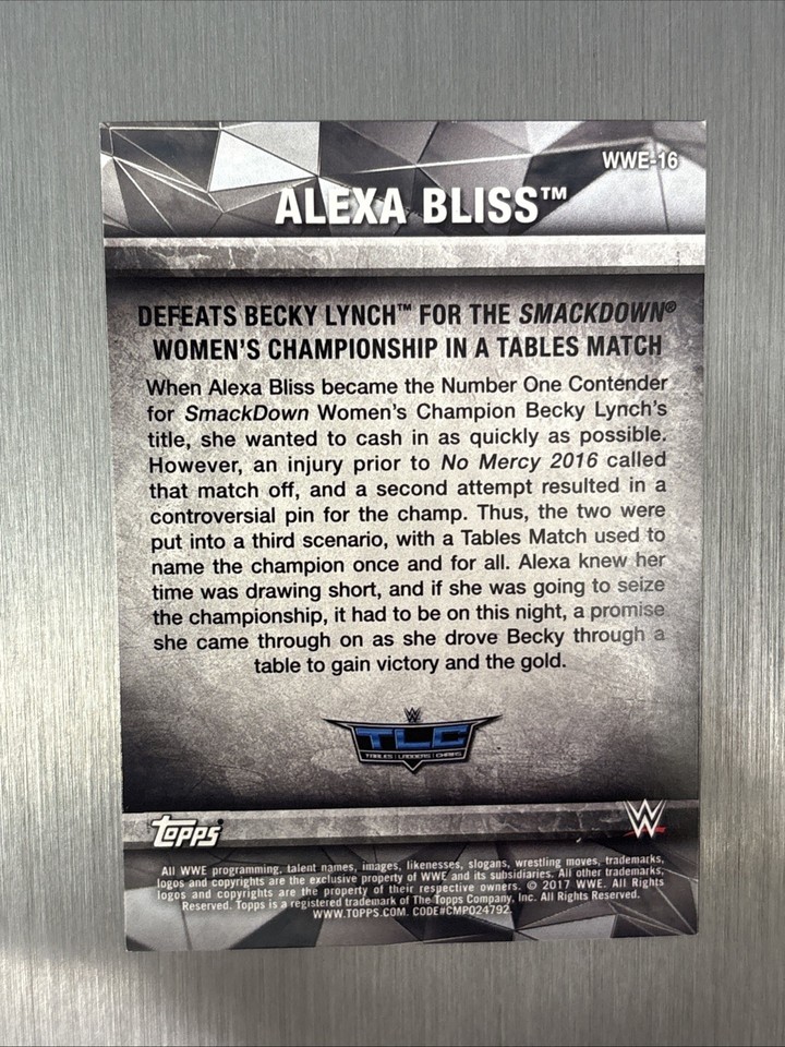 2017 Topps WWE Women's Division - Matches and Moments WWE Alexa Bliss # ...