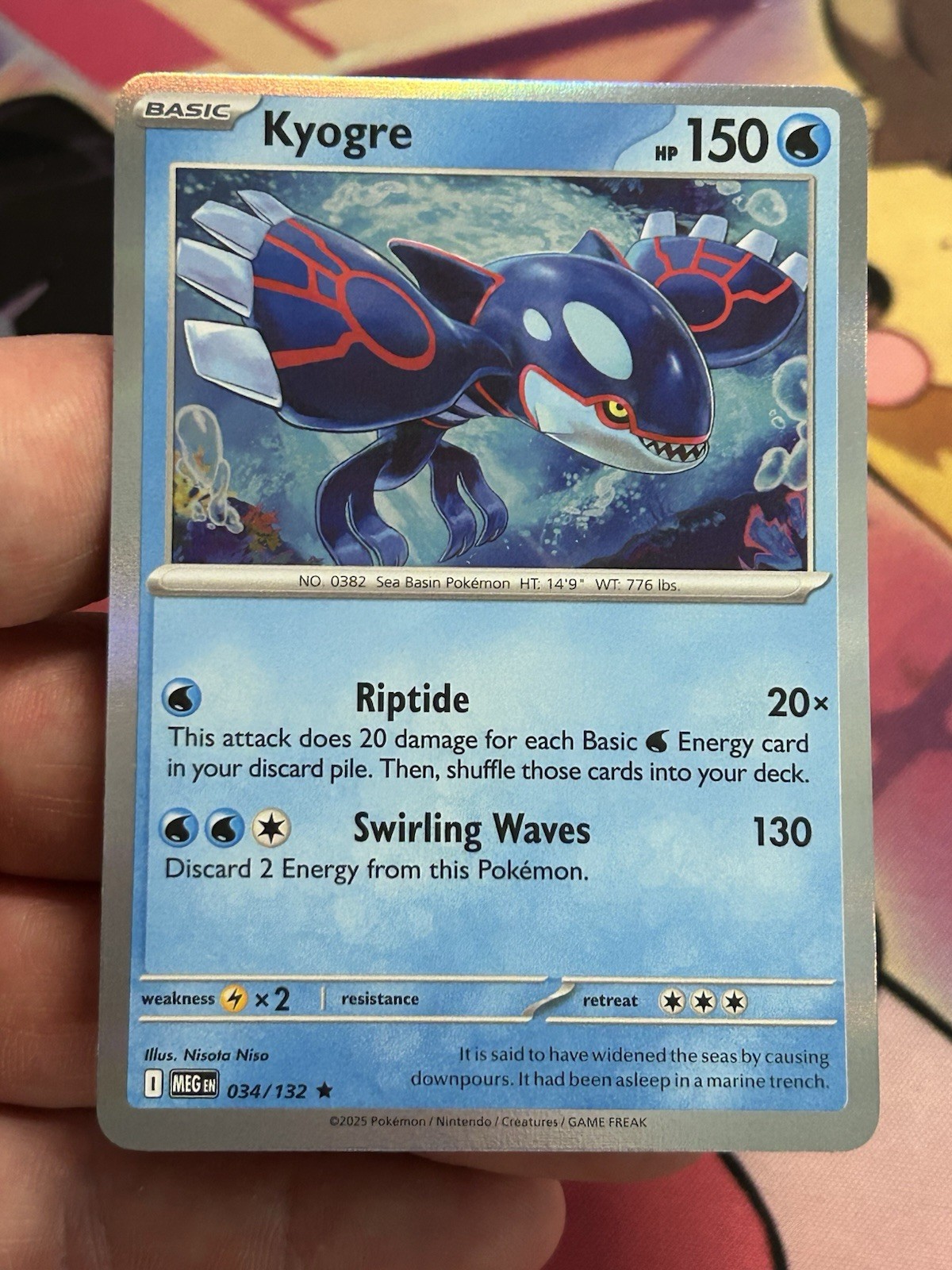 Kyogre - 034/132 Mega Evolutions Holo Rare Pokemon Card | eBay