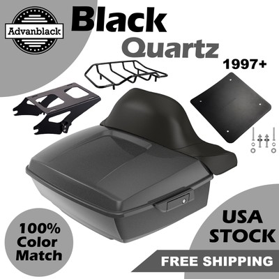 Advan Black Quartz King Tour Pack Trunk Luggage For Harley Davidson ...