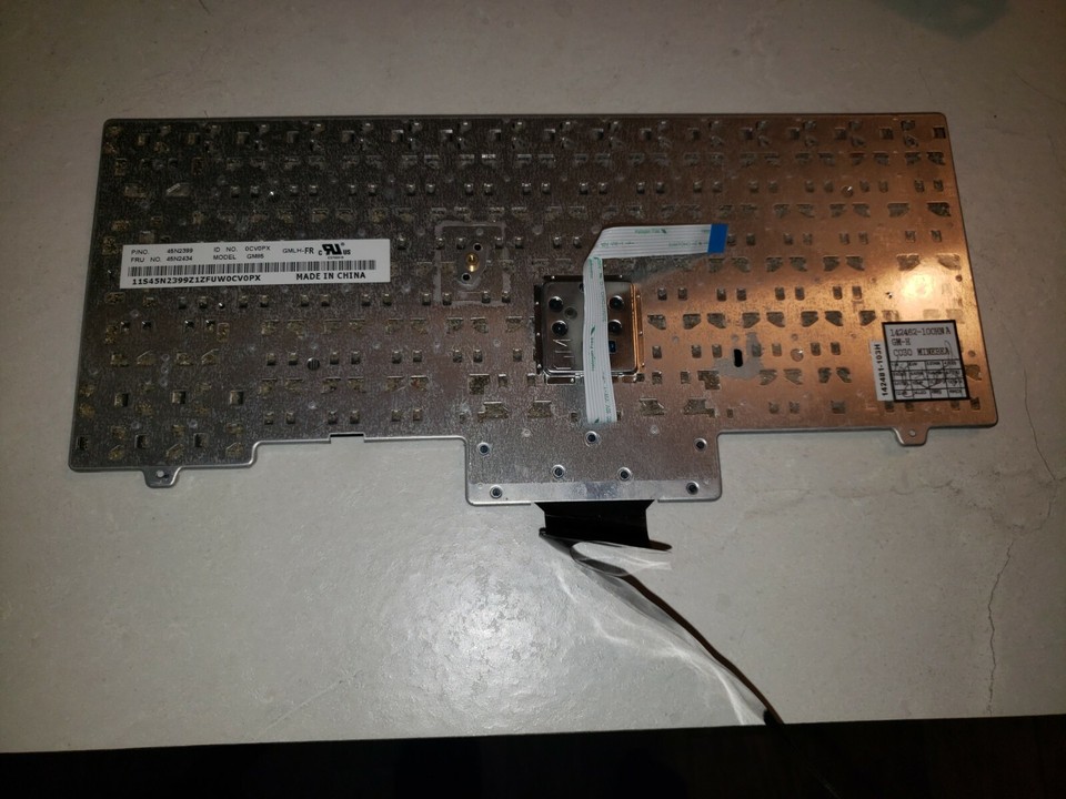 Lenovo ThinkPad l412 Genuine Keyboard Clavier Français French 45n2434 ...