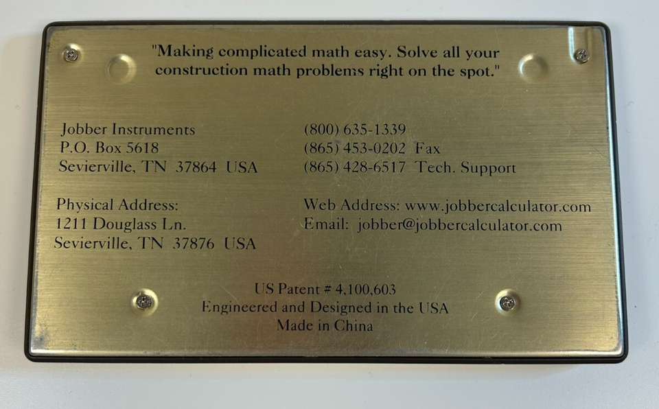 The Ultimate Builders Construction Calculator Jobber 6 Pocket Works! | eBay