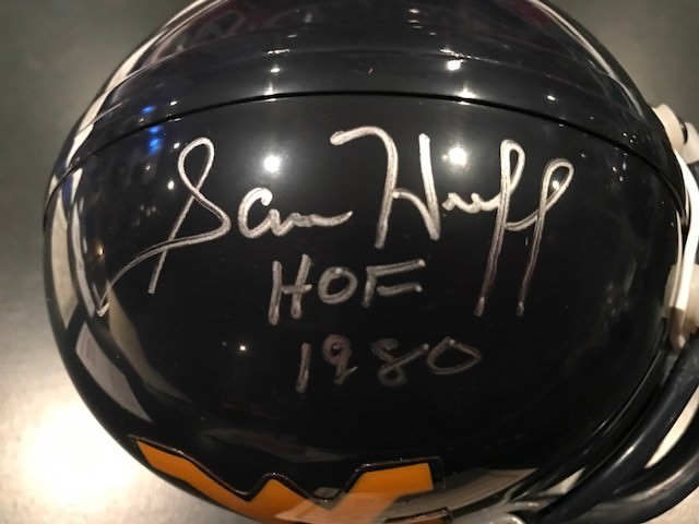 Sam Huff West Virginia Mini Helmet COA NFL HOF RIP DECEASED | eBay