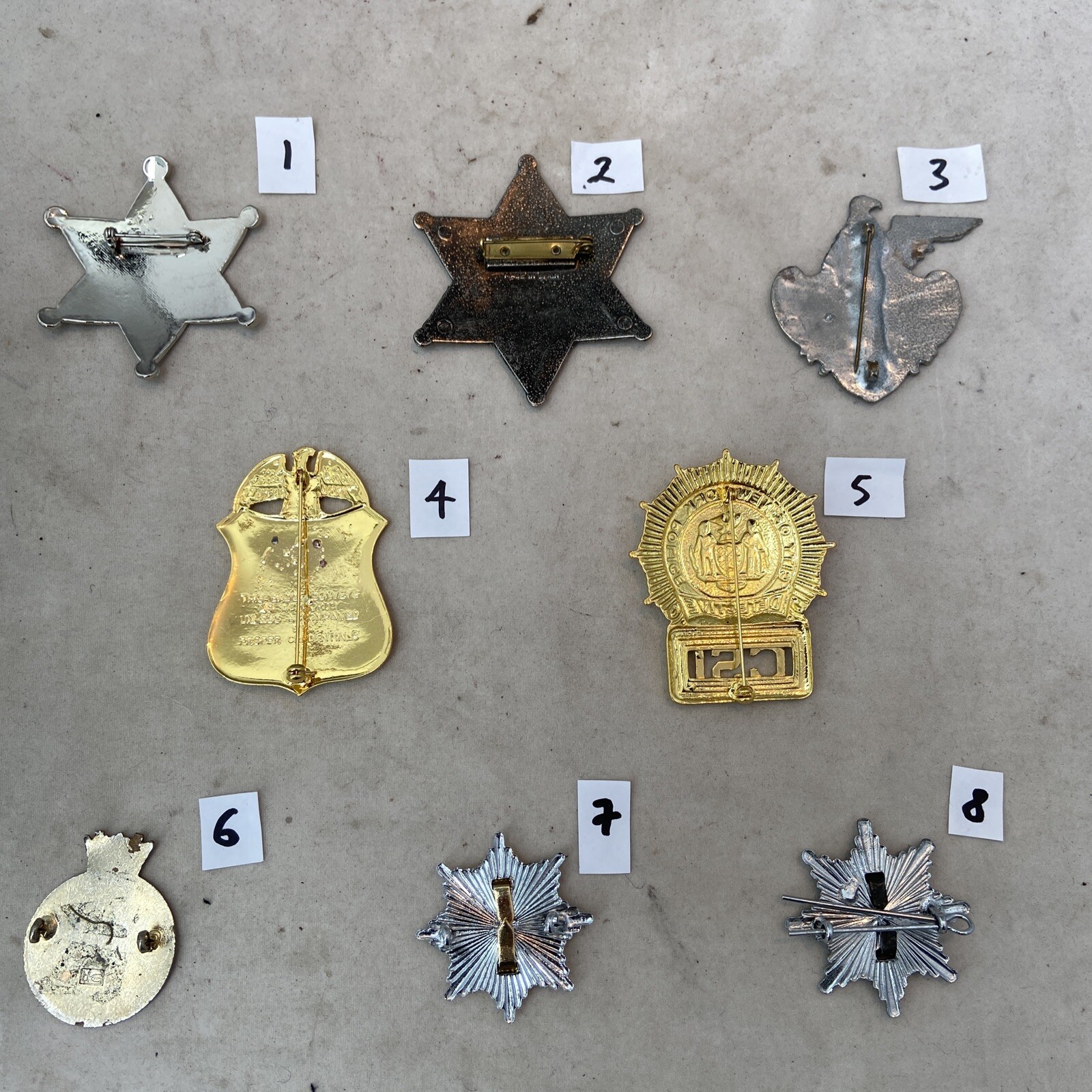 DENIX Badge Pin Sheriff American Western FBI CSI Fire Texas Rangers ...