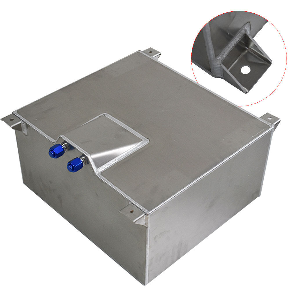 Labwork 15 Gallon Polished Aluminum Racing Drift Fuel Cell Tank & level ...