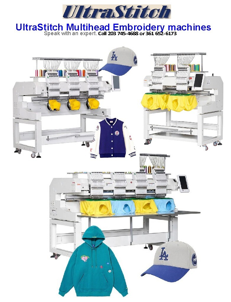 ULTRA STITCH EMBROIDERY MACHINE BY ULTRAMATIC II / 4 HEAD / 12 OR 15 ...
