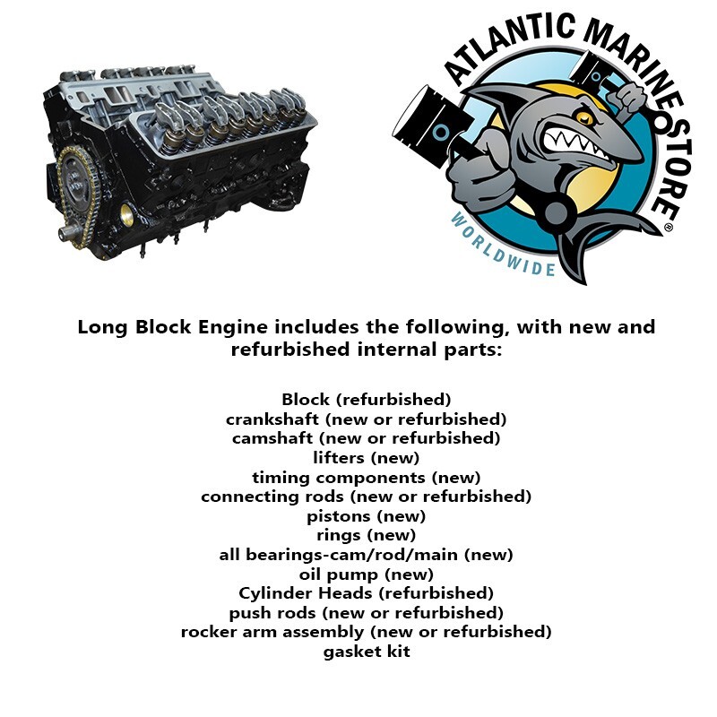 5.8L | 351ci Marine Engine, Remanufactured, Ford, Reverse [Long Block ...